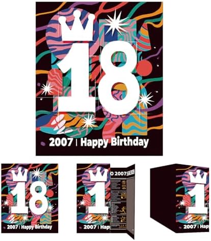 Gcardist 2025 18th Birthday Greeting Card, Jumbo 18 Year Old Birthday ...