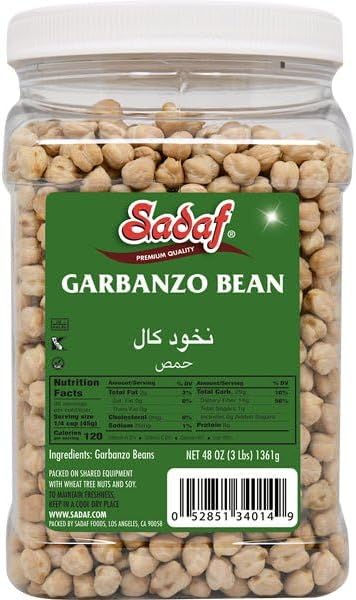 Amazon.com : Sadaf Garbanzo Beans Dry 48 oz - Dried Chickpeas - Chick ...
