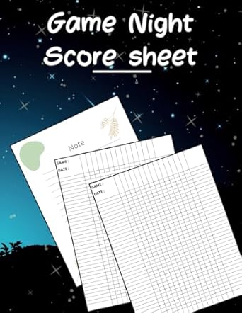 Game Night Score Sheets: 140 Simple Scoring Board Pads for Many Family ...