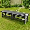 Amazon.com : TECSPACE 70 Inches Aluminum Outdoor Weatherproof Bench ...