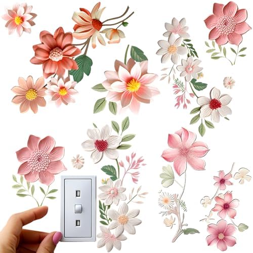 Amazon.com: Peacoblue Light Switch Plate Stickers Labels Decals 6Pcs 7 ...