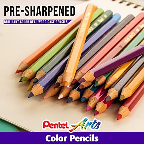 Snapklik.com : Pentel Arts Colored Pencils, Assorted Colors, Set Of 12