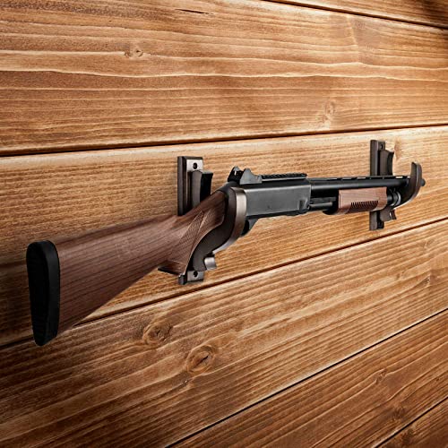 Snapklik.com : Gun Rack Wall Mount, Real Wood Shotgun & Rifle Wall ...