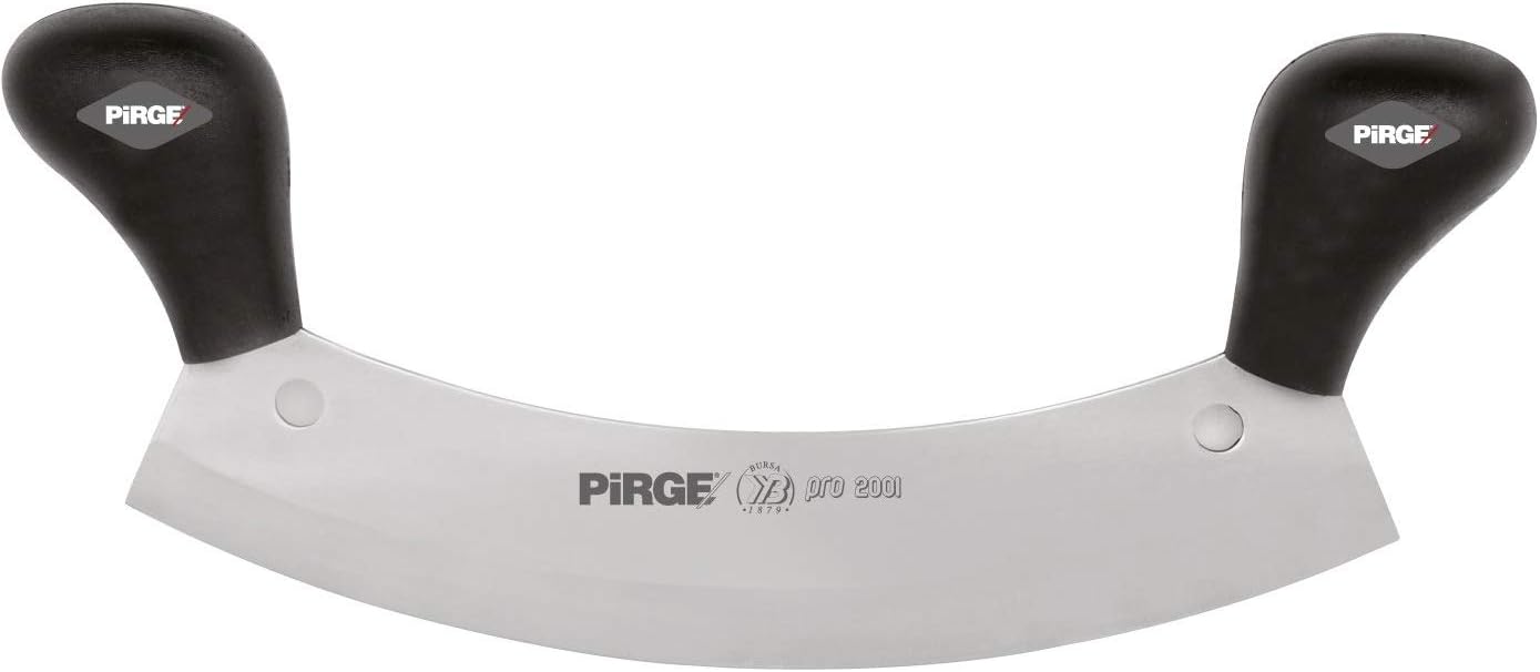 Amazon.com: Pirge Stainless Steel Mezzaluna Knife 26cm Double Handled ...