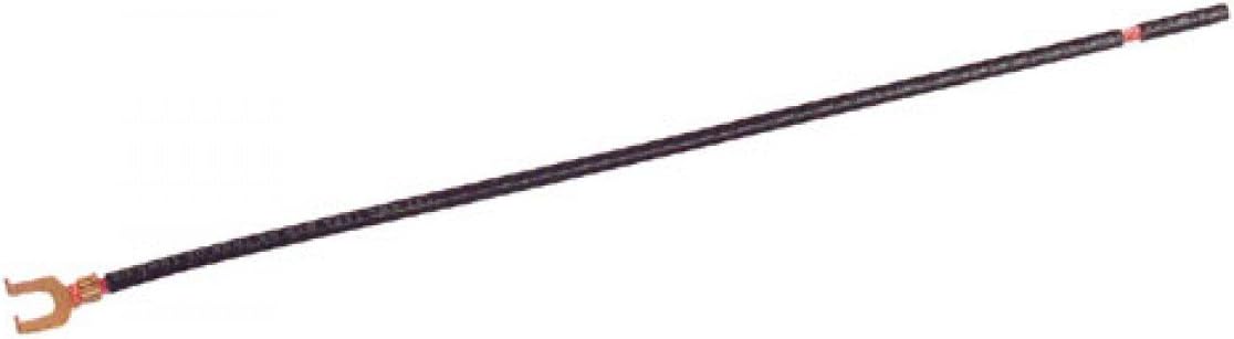 5 Pcs, 8 in. Black 14 Gauge Stranded Wire Grounding Pigtail w/Fork ...