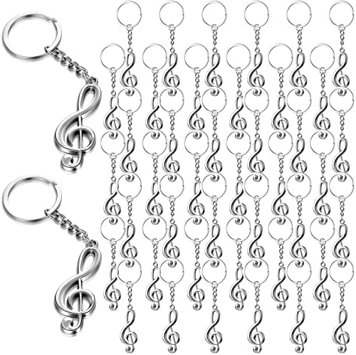 Amazon.com: SenseYo 10 Pcs Musical Note Key Chain Metal Music Symbol G ...