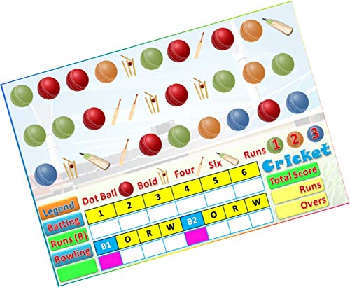 PartyStuff Cricket Theme Paper Games - Cricket Score Calculation Easy ...