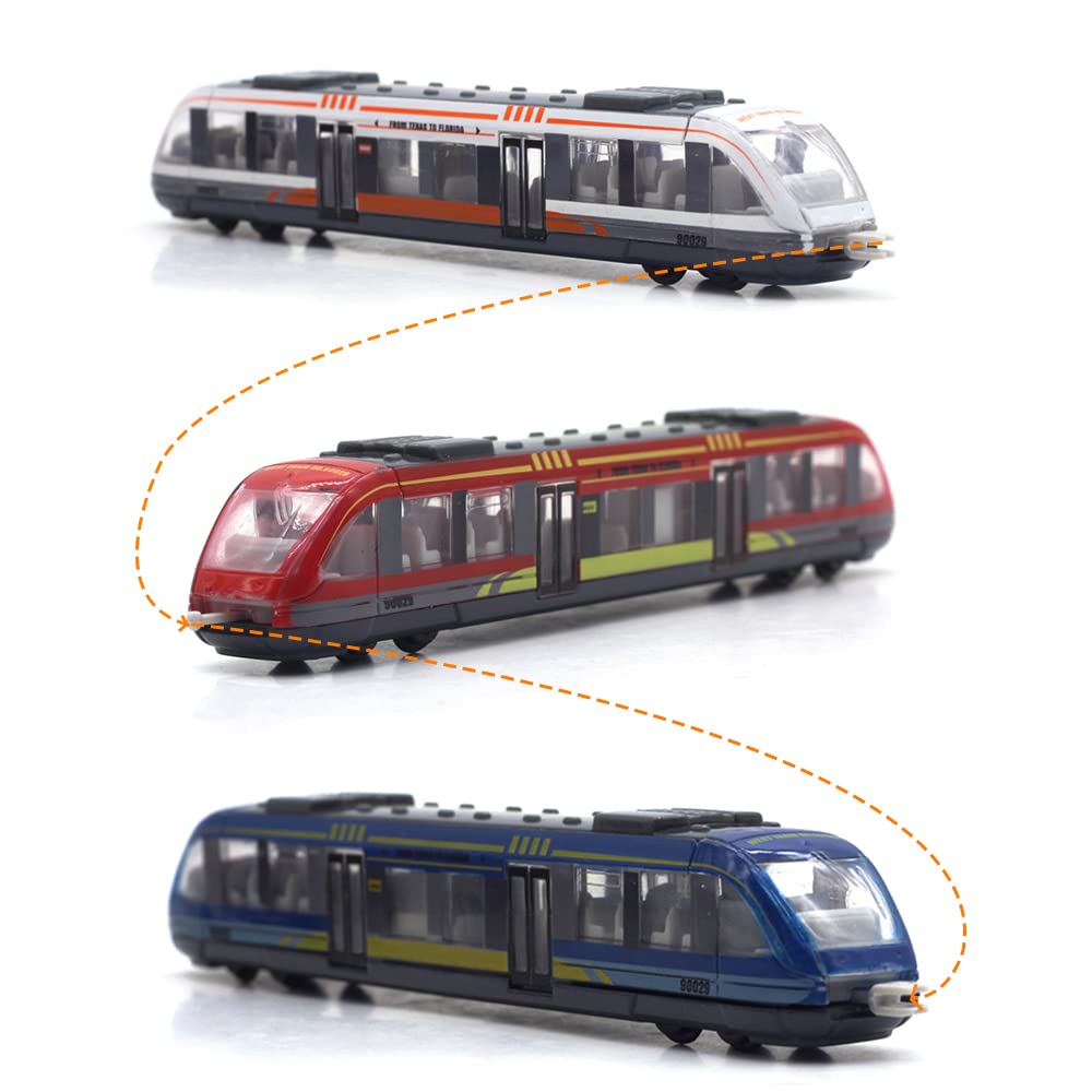 Buy Crelloci 3 Pack Train Set for Toddlers, Connectable High Speed ...