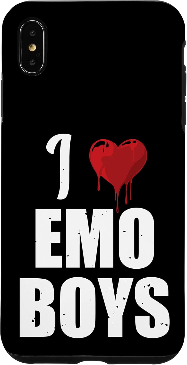 Amazon.com: iPhone XS Max I Love Emo Boys Heart Trendy GF Aesthetic ...