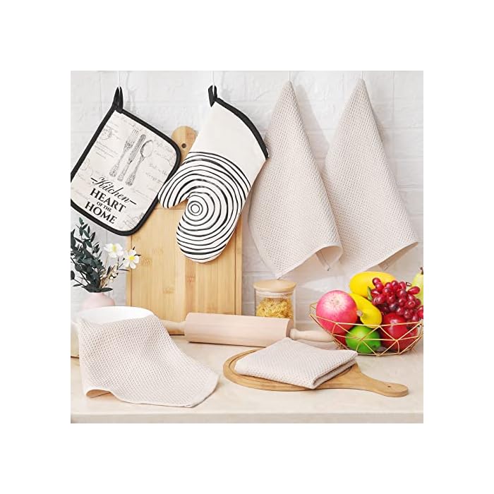 Buy Homaxy 100% Cotton Waffle Weave Kitchen Dish Cloths, Ultra Soft ...