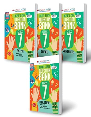 Oswaal CBSE & NCERT QUESTION BANK Class 7 (Set of 4 books) Maths ...