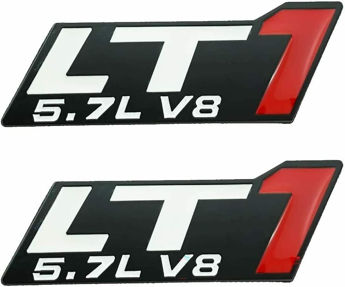 Amazon.com: 2X LT1 5.7L V8 Engine Emblems 3D Metal Badges Nameplate ...