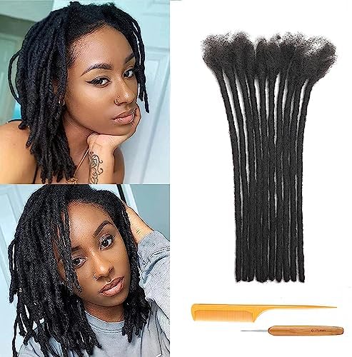 Amazon.com : Dreadlock Extensions Human Hair 0.4cm Width 12 Inch 10 ...