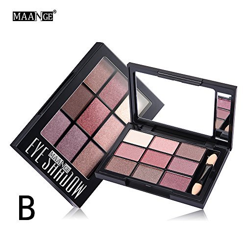 Amazon.com: Cosmetic Matte Eyeshadow Cream Makeup Palette Shimmer Set 9 ...