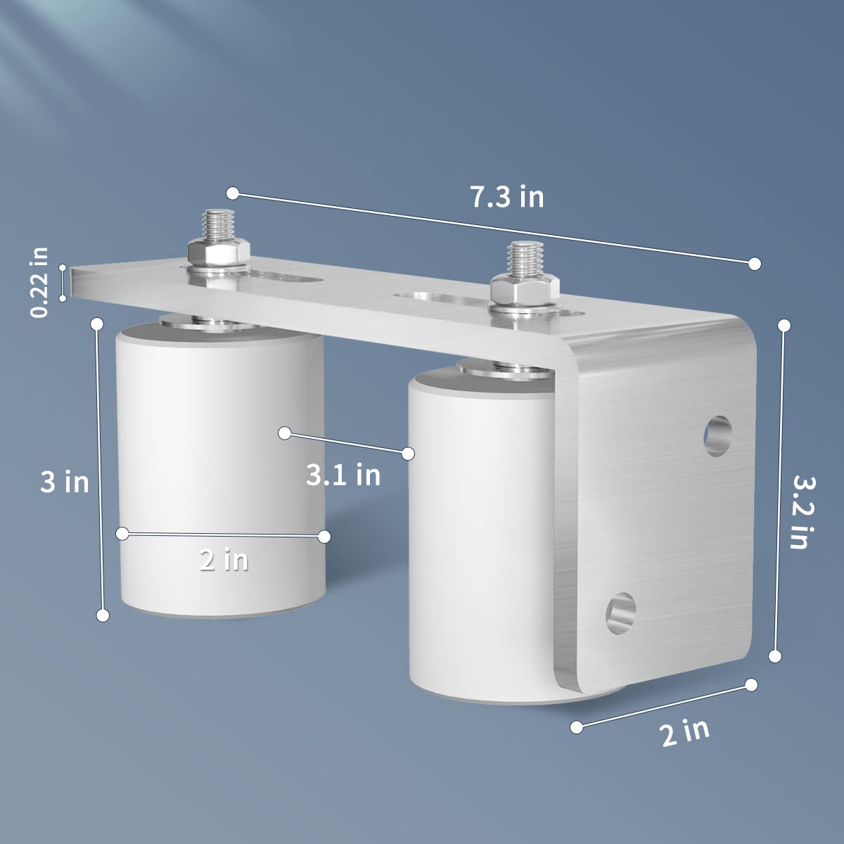 Snapklik.com : JUGREAT 2 Pack Stainless Steel Slide Gate Roller Guide 3 ...