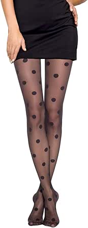 Conte Tights with Large Swiss Dots Patterned Pantyhose Rondo 20 Den at ...