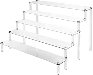 Amazon.com: FVRTFT Acrylic Riser Display 4 Tier Clear Riser Showcase ...