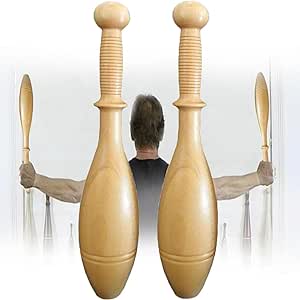 Amazon.com: CBLdF Wood Indian Clubs Pair 2lb for Training Wooden Mace ...