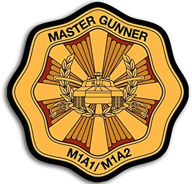 Amazon.com: Round Army Master Gunner M1A1 M1A2 Sticker (Logo Armed Gun ...