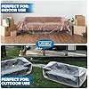 Amazon.com : Plastic Furniture Covers for Moving - Heavy-Duty Couch ...