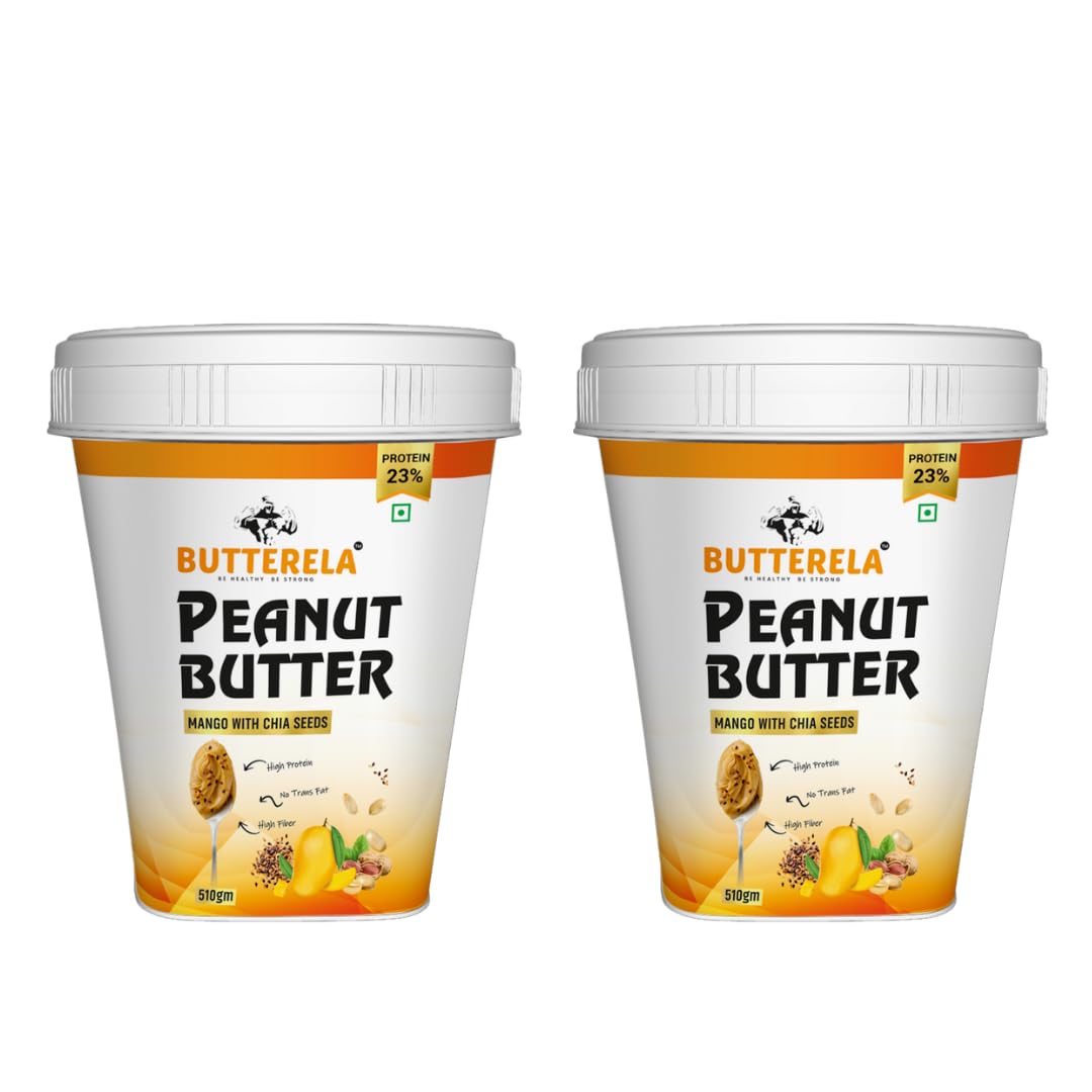 Mango Peanut Butter With Chia Seeds 510gm (Pack Of 2) : Amazon.in ...
