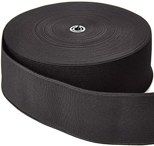 Black Elastic 50mm ~ 2 Inch Wide X 1M Lengths : Amazon.co.uk: Home ...