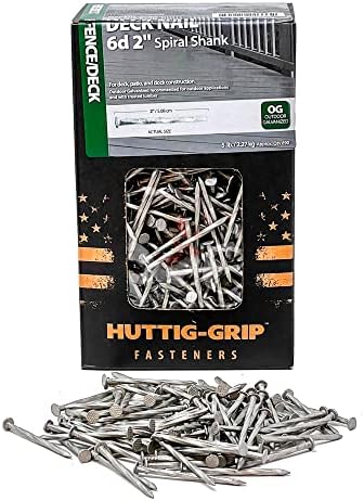 Amazon.com: Huttig-Grip Fence Deck Nails 2-1/2 inches 8d for Wood ...