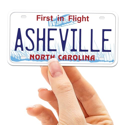 Amazon.com: North Carolina License Plate Sticker, Choose Your NC City ...