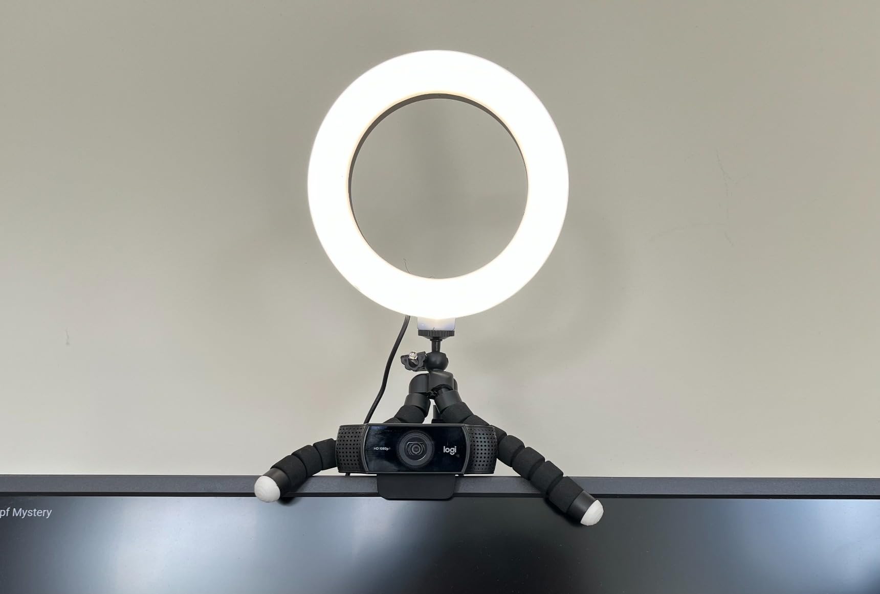 Video Conference Lighting Kit, Ring Light Clip on Laptop Monitor with 5 ...