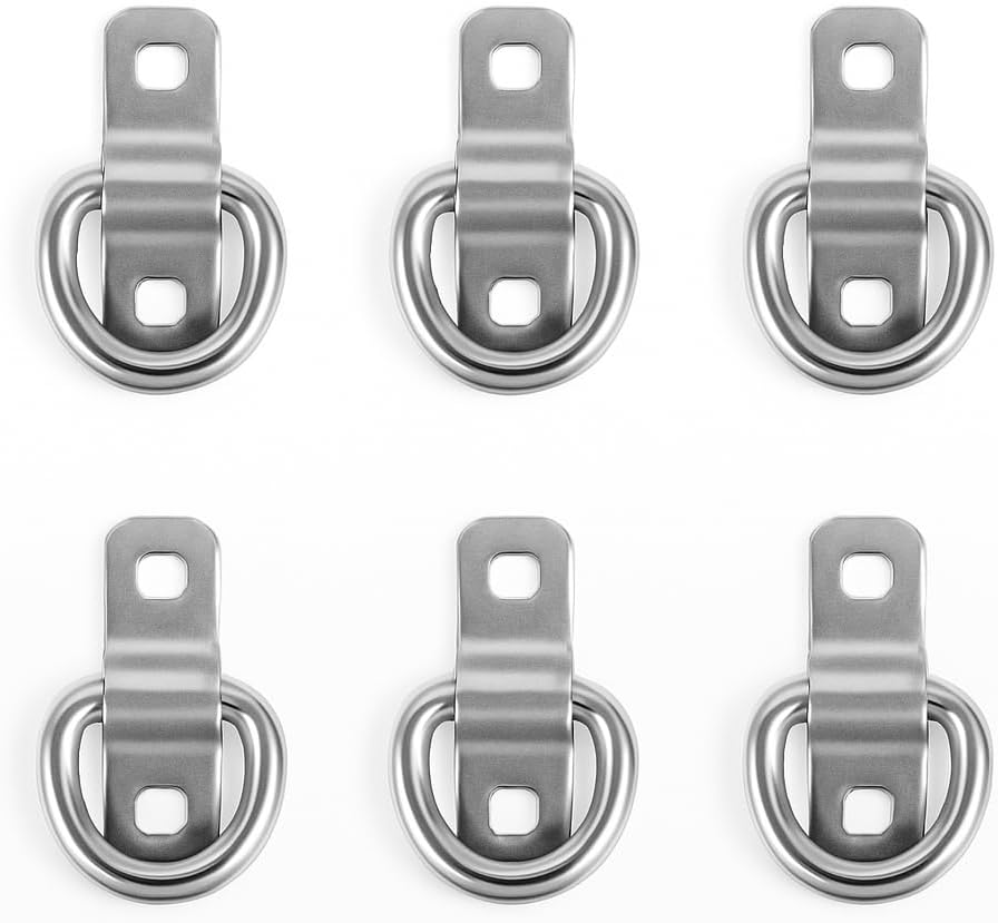 Amazon.com: Cavo 10 PCS 1/4" Stainless Steel D-Ring Tie Down Anchors, 2400 lbs Heavy Duty ...