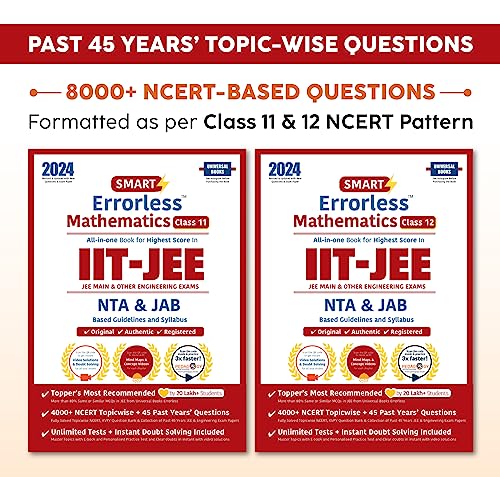 Smart Errorless Maths JEE(Main and Advanced) Class 11 & 12(2024 ...