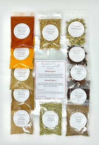 Amazon.com : Authentic Indian Spice 12 Spice Set: Assorted Spices ...