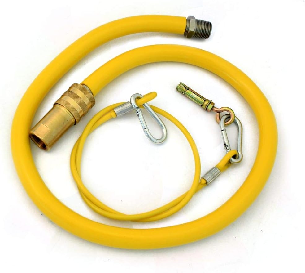 CATERQUIP Yellow Catering Gas Hose 3/4" X 1000mm With Quick Release ...