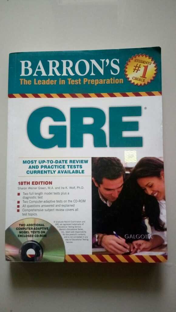 Barron's GRE: Graduate Record Examination: Green M.A., Sharon Weiner ...