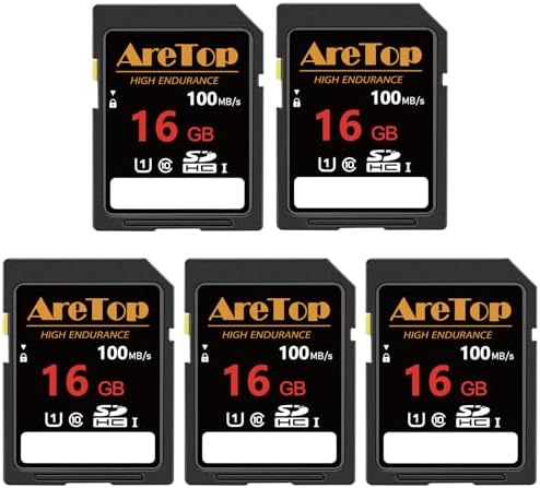 Amazon.com: AreTop SD Card 16GB, 5 Pack UHS-I Class 10 SDHC Memory Card ...