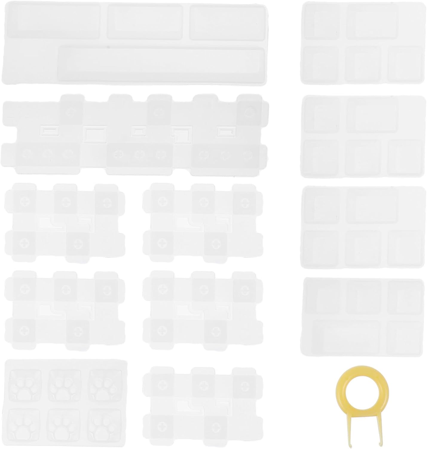 Amazon.com: 1 Set Silicone Keyboard Resin Mold, Crystal Keycaps Epoxy ...