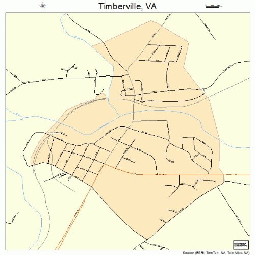 Amazon.com: Large Street & Road Map of Timberville, Virginia VA ...