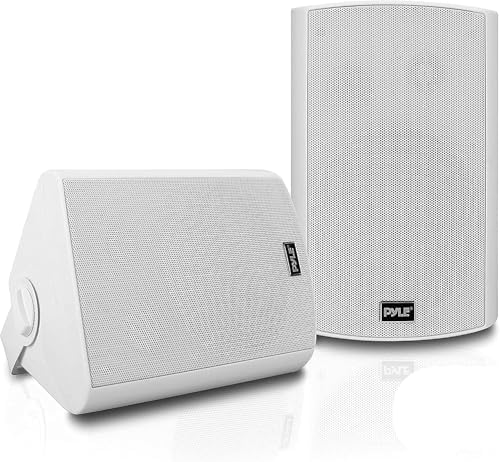 Pyle Outdoor Bluetooth Speakers, Waterproof Wall-Mounted Speaker System ...