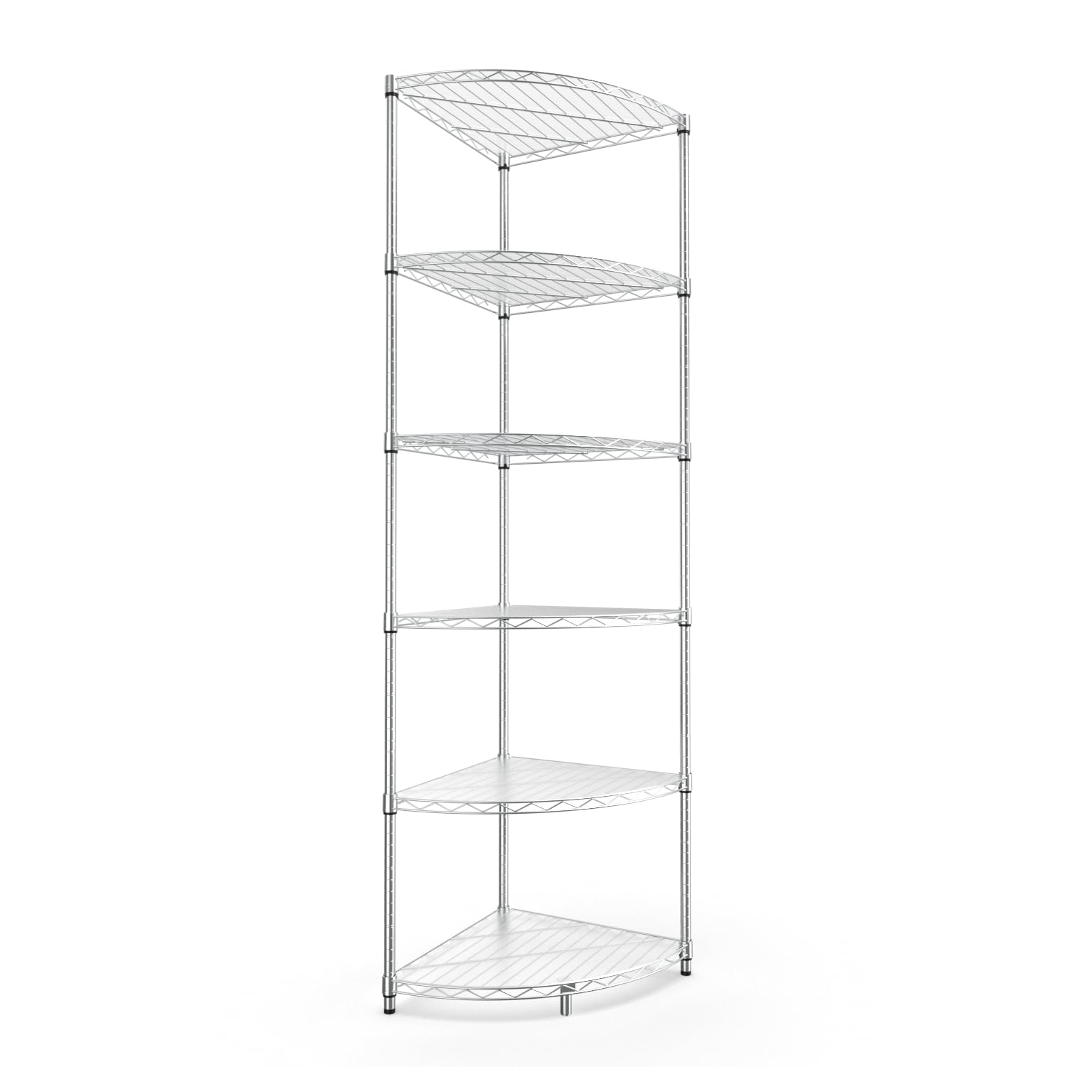 Amazon.com: pouseayar 6 Tier NSF Metal Corner Shelf Wire Shelving Unit ...