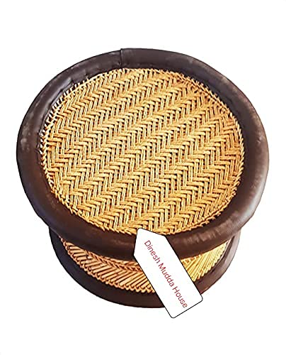 Priyansh Mudda House Handmade Sarkanda Wooden Small Muddi/Stool (Wood ...