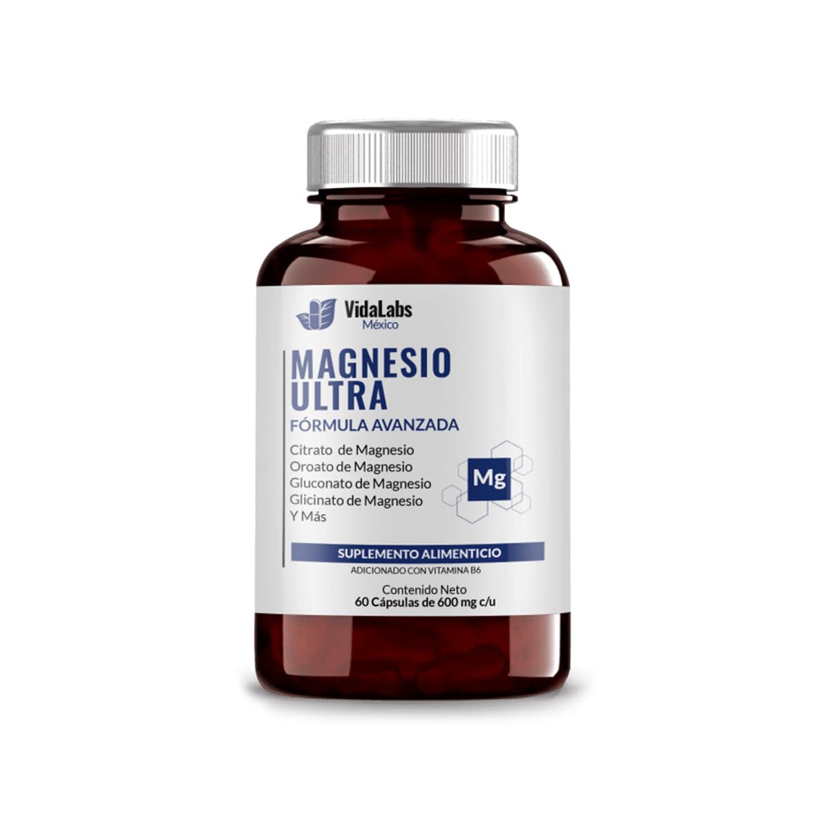Magnesio Ultra Vida Labs 60 Capsulas, Magnesio de Amplio Espectro ...