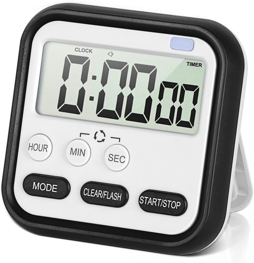 DANSR Digital Kitchen Timer & Stopwatch, Large Digits, Loud Alarm ...