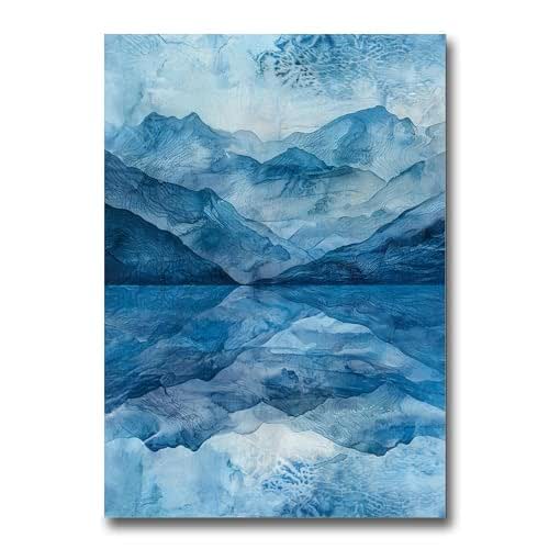 Amazon.com: Watercolor lake, landscape print, nature print art, lake ...