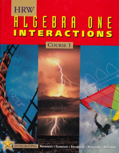Amazon.com: HRW Algebra One Interactions Course 1 (Holt copyright 2001 ...