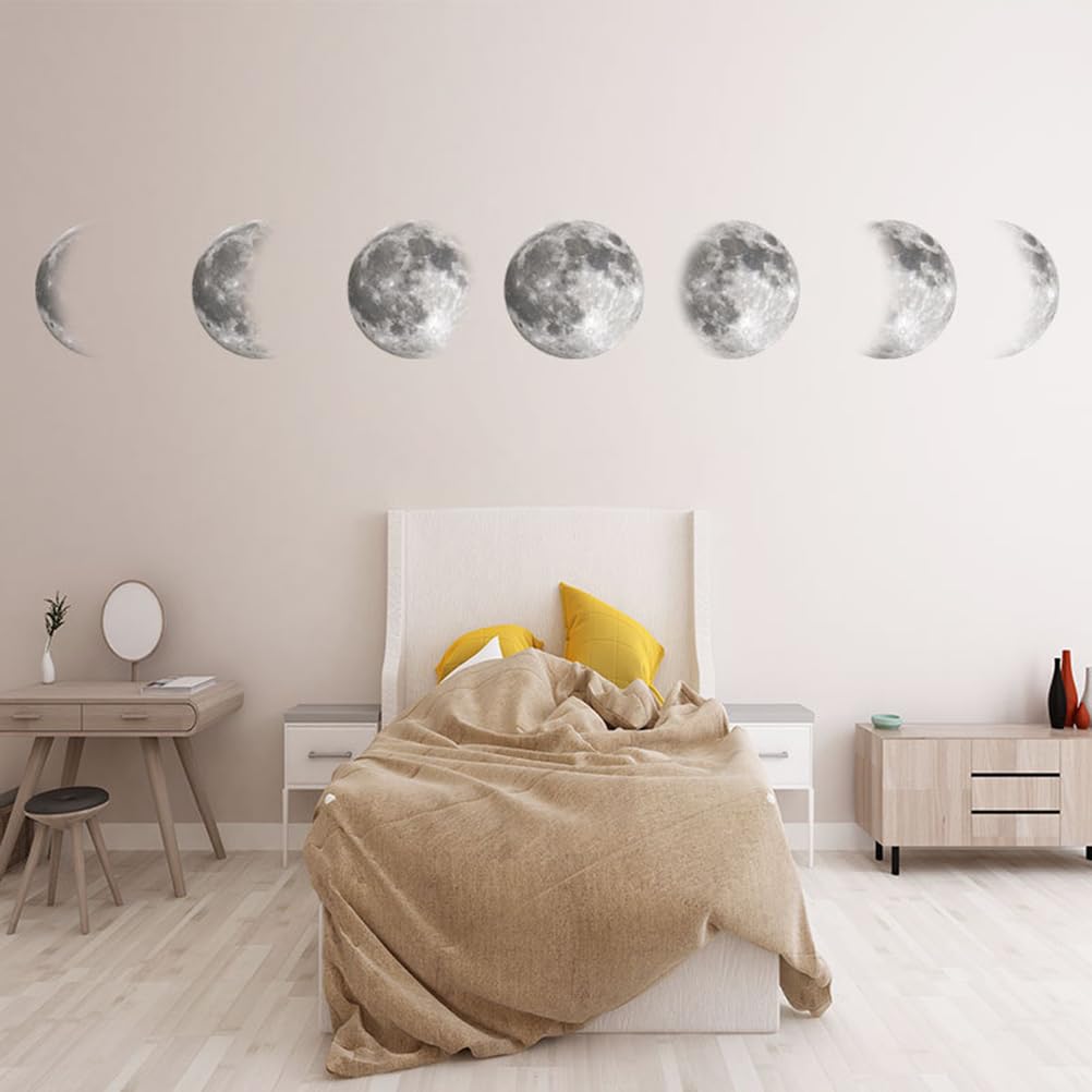 Snapklik.com : Moon Phase Wall Decals Removable Moon Decals Sunflower ...
