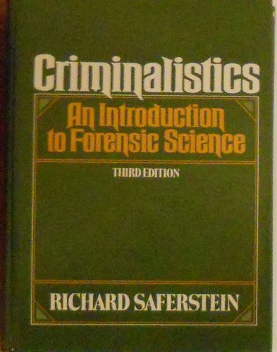 Criminalistics: An introduction to forensic science: Richard Saferstein: 9780131932692: Amazon ...