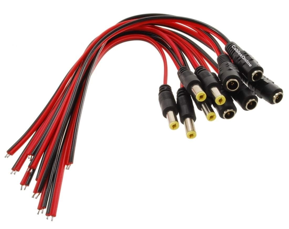 Amazon.com: CablesOnline, 10-Pack 10-inch Security Camera 5.5mm/2.1mm ...