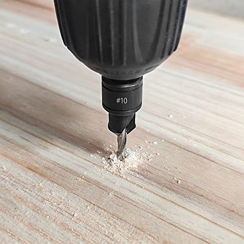 Gunpla 5pcs HSS Countersink Drill Bit Set, 1/4 inch Hex Shank ...