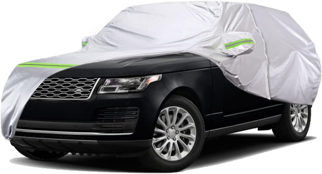 Amazon.com: TUCAREST 6-Layers Premium Full Car Cover Hard Shell Zipper ...