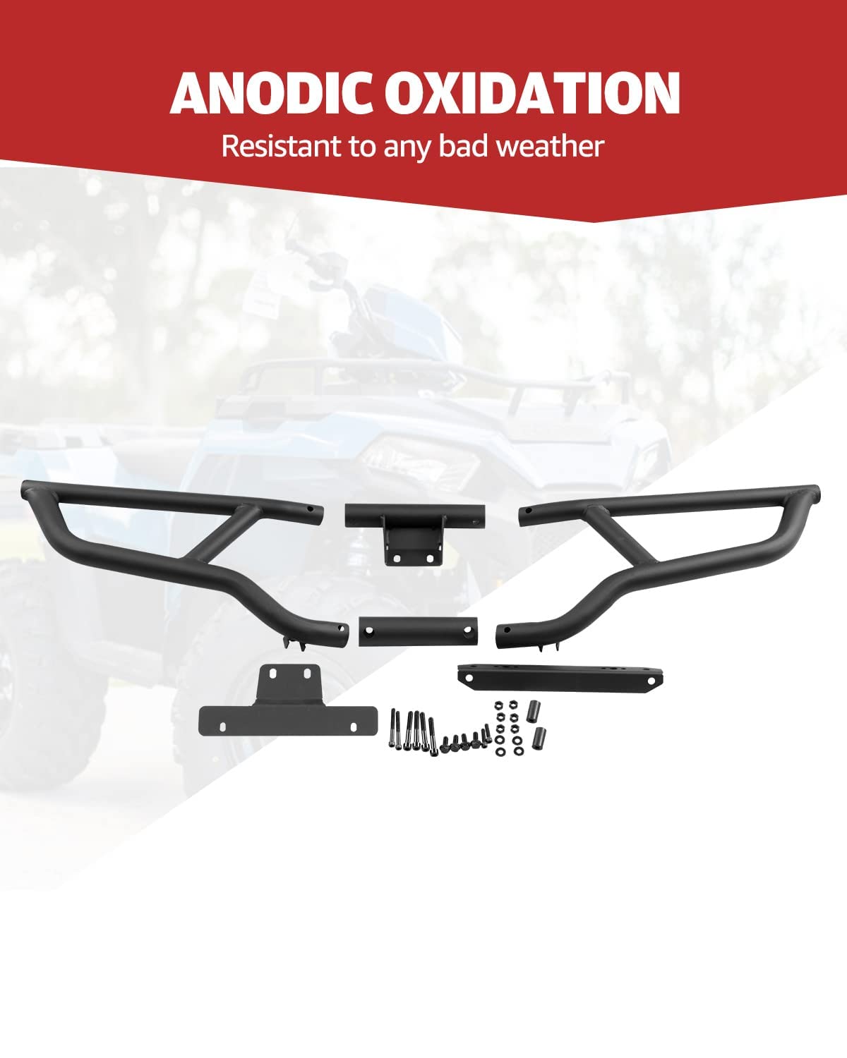 A & UTV PRO Front Brush Guard Bumper for 2014-2022 Polaris Sportsman ...